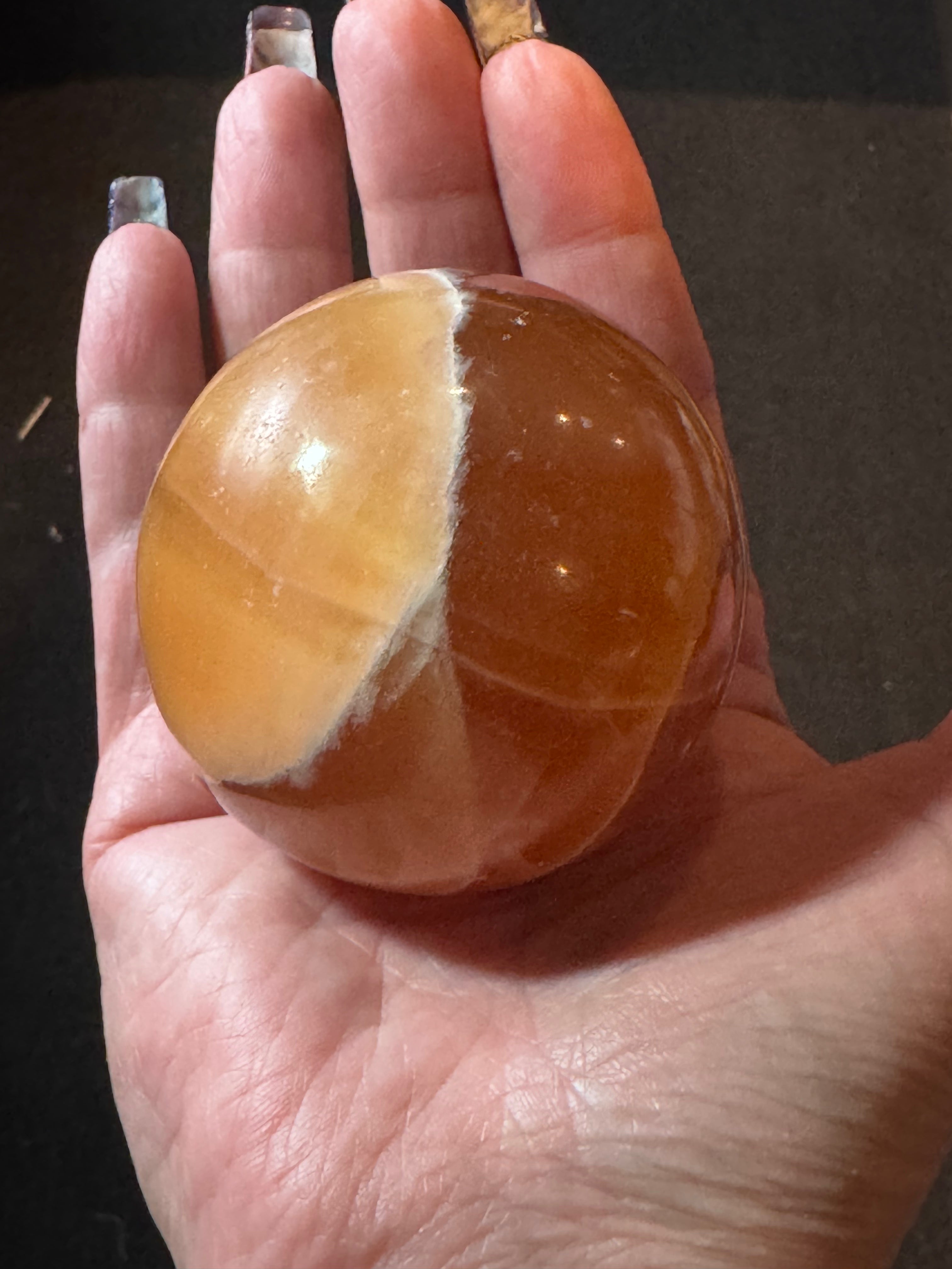 Honey Calcite Spheres – Earth Fairy Holistics