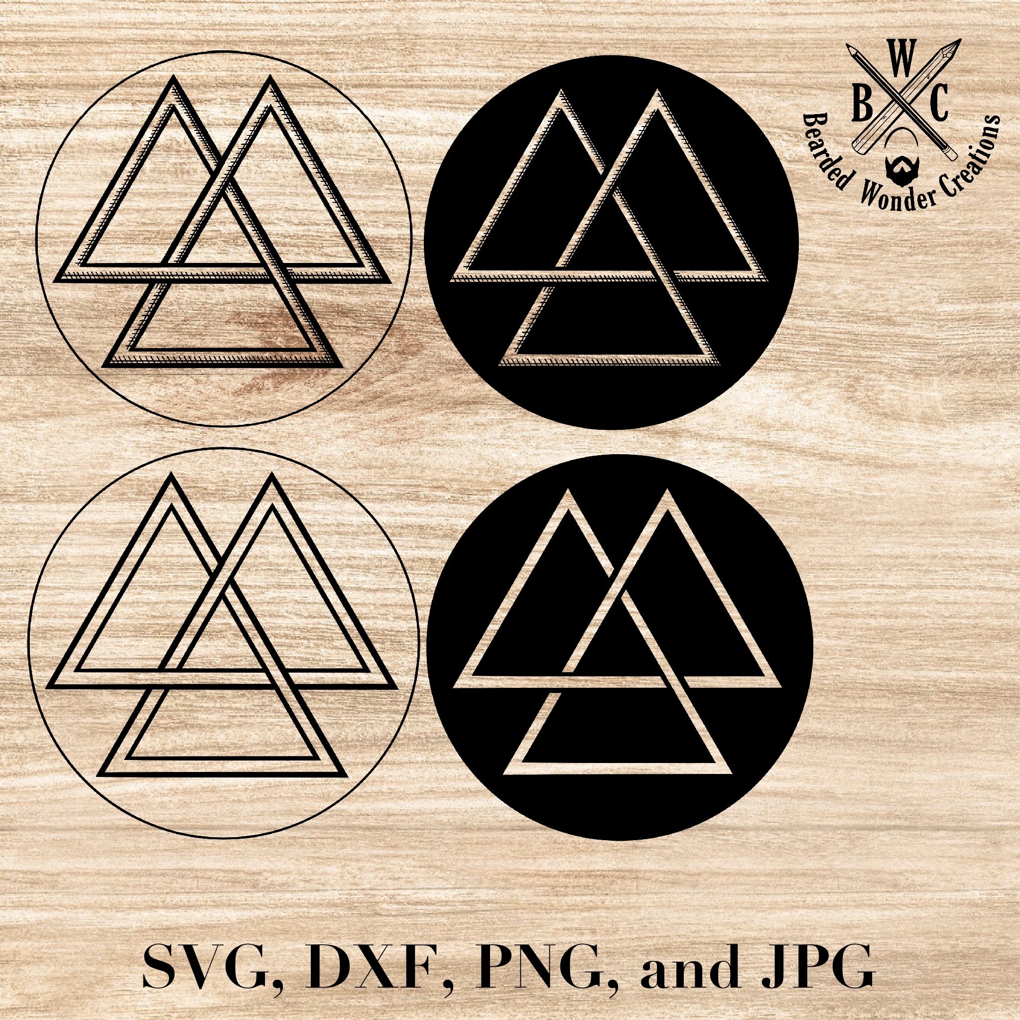 Valknut Digital File SVG, DXF, PNG, JPG – Earth Fairy Holistics